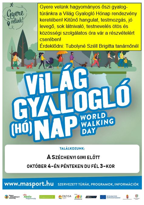 Dunaújvárosi Széchenyi István Gimnázium » gyaloglónap