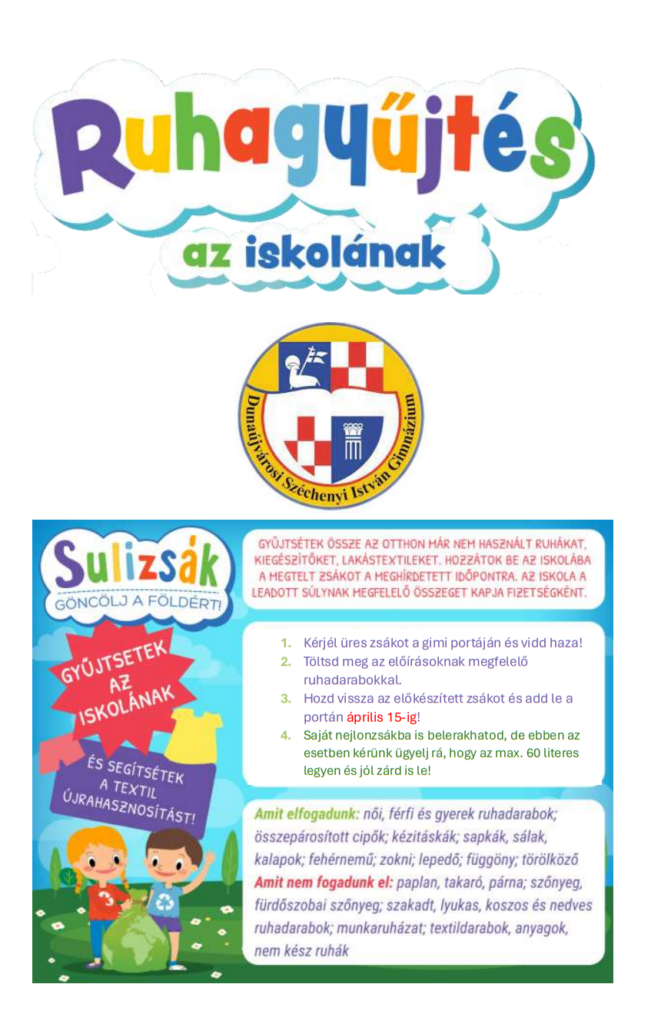 Dunaújvárosi Széchenyi István Gimnázium » SZIG-TÚRÁK a tanév első félévében